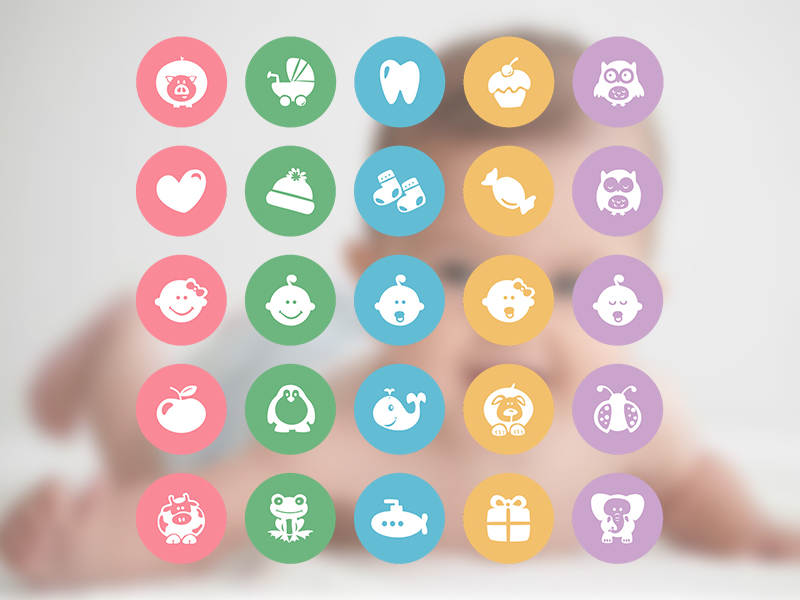 Handmade Baby Icons - Part 2 Sketch freebie - Download free resource ...