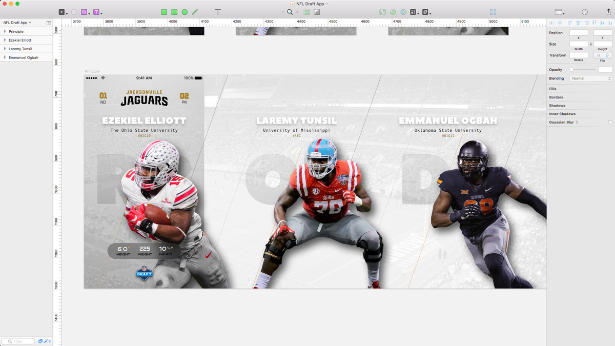 NFL Draft App and Principle Prototype Sketch Resource for Sketch Image ...