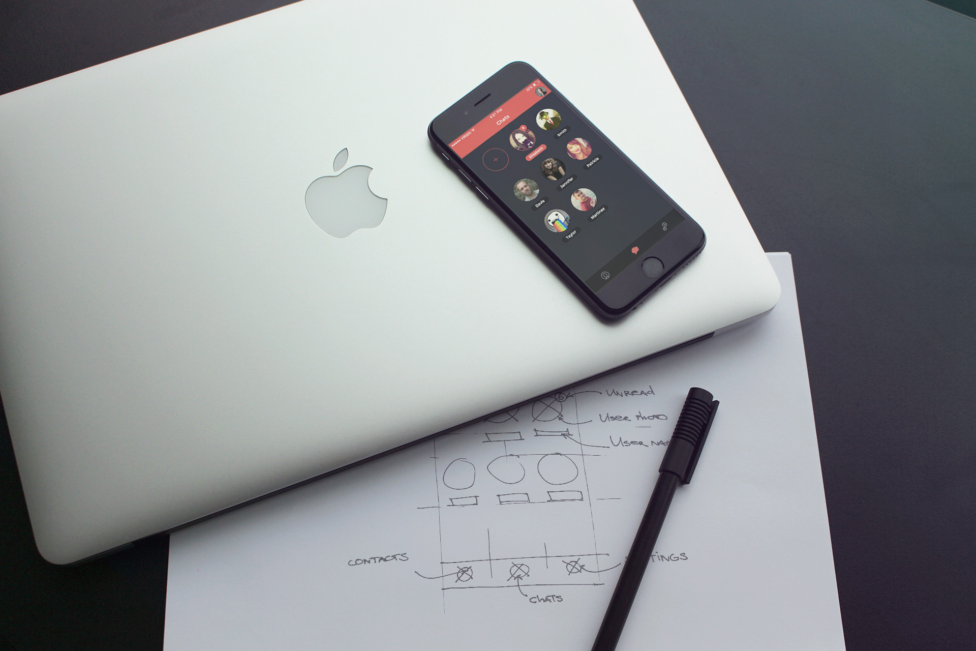 iOS Messaging App Sketch Resource for Sketch Image Zoom Attachment ...